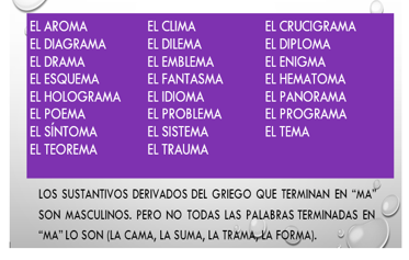24. Masculine Nouns ending in -a - Spanish for London